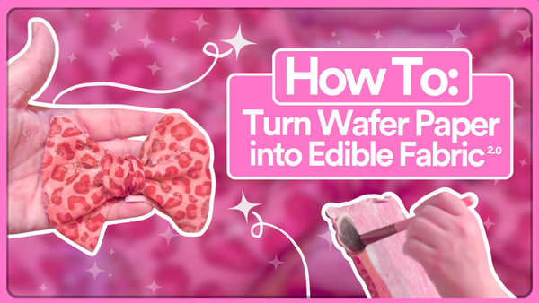How To Turn Wafer Paper Into Edible Fabric 2.0! NEW Stretchy Technique ...