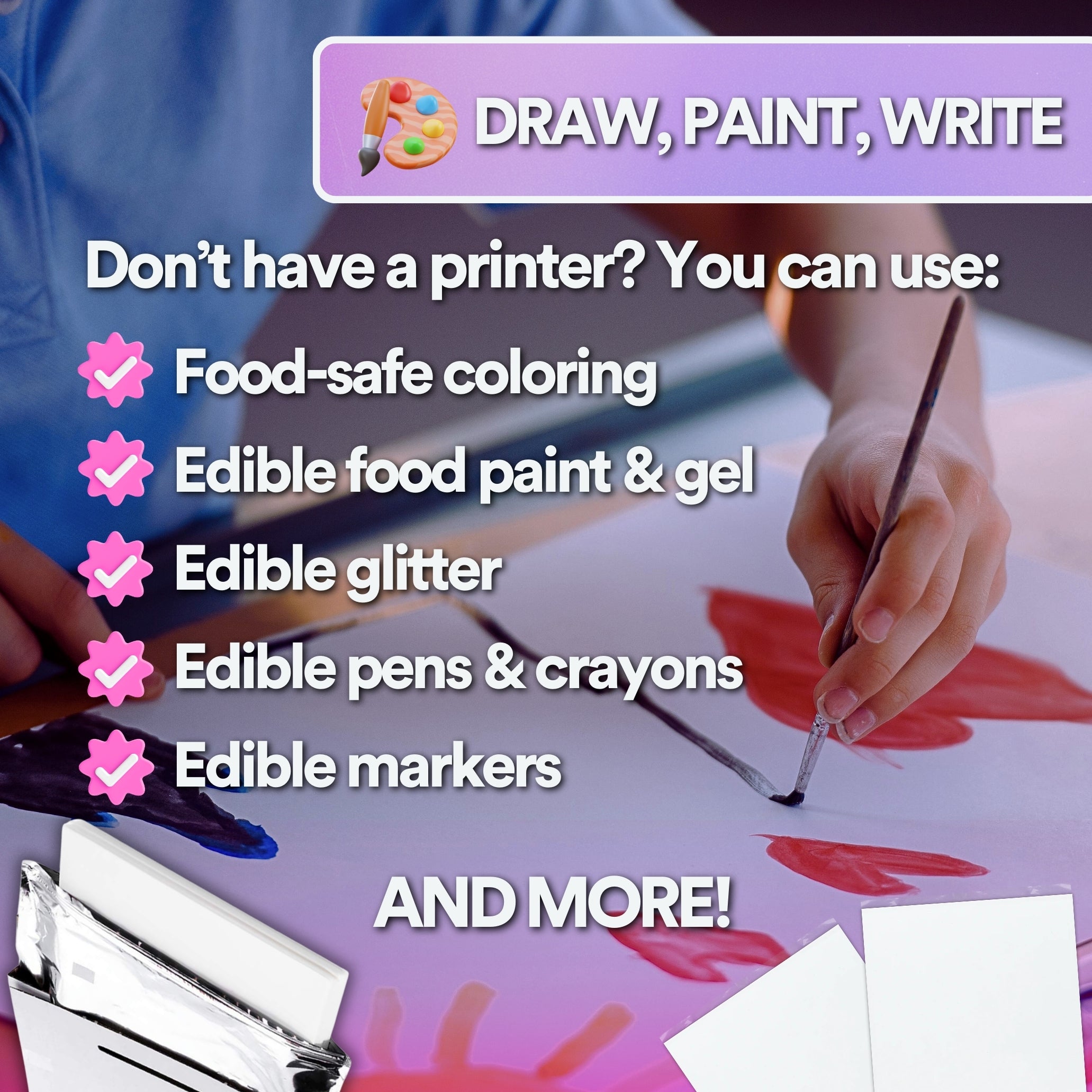 Frosting Sheets Premium 8" x 11" - 3 Count (SAMPLE PACK) - paper2eat.com